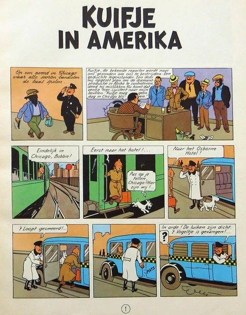 KUIFJE IN AMERIKA Antikes HC Comic Buch HERGÉ Casterman Belgien 1957 ...