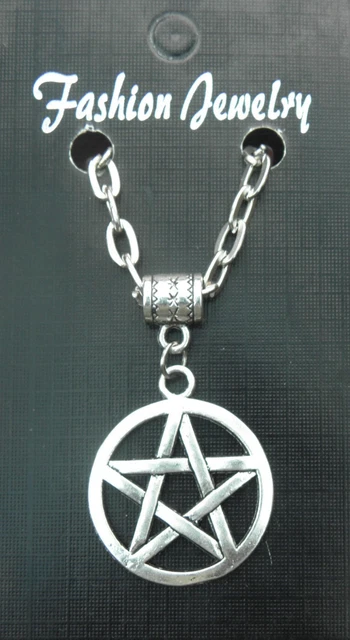 WICCA STAR PENTAGRAM Pendant Necklace 20" or 24 Inch Wiccan Pagan ...
