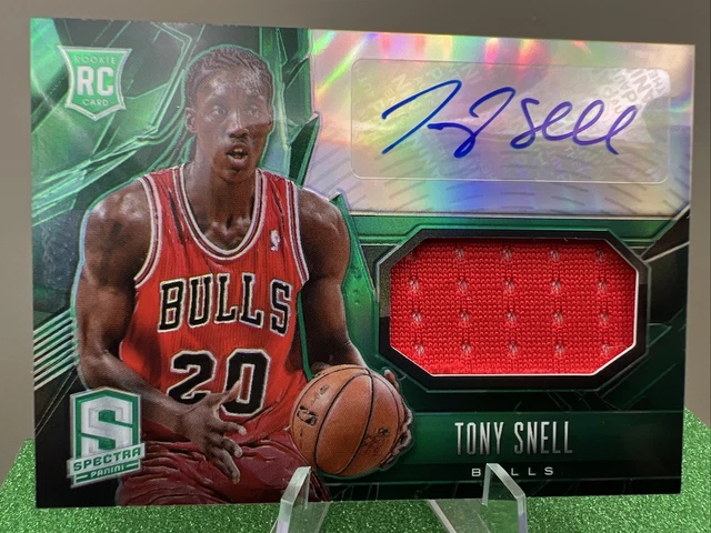 MAILLOT TONY SNELL 2013-14 Spectra recrue auto RC Nouveau-Mexique Lobos ...