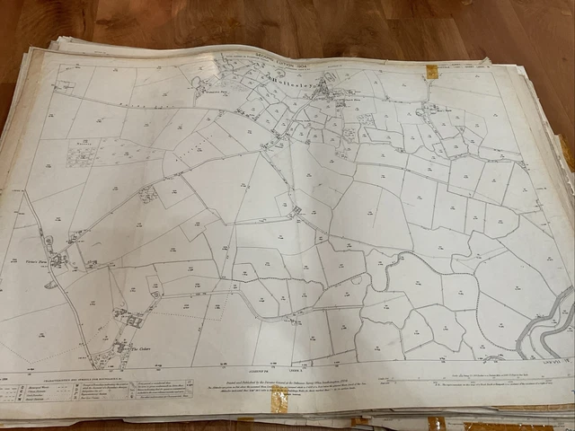 LARGE SCALE ANTIQUE Ordnance Map SUFFOLK - HOLLESLEY - South Area 1904 ...