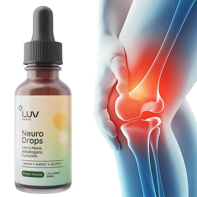 1 OZ NEURO Drops: Lion's Mane & Turmeric Adaptogen Mushroom Nerve ...