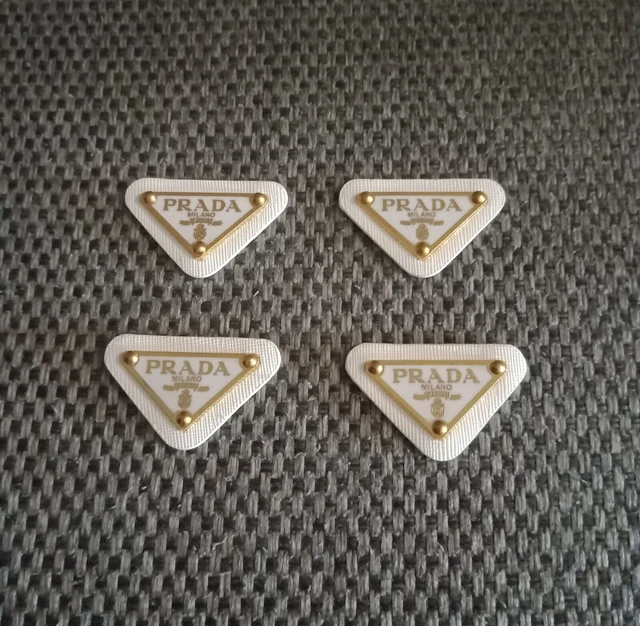 PRADA X4 ECUSSONS Plaques Métalliques - Écusson A Coudre - Logo -patch ...