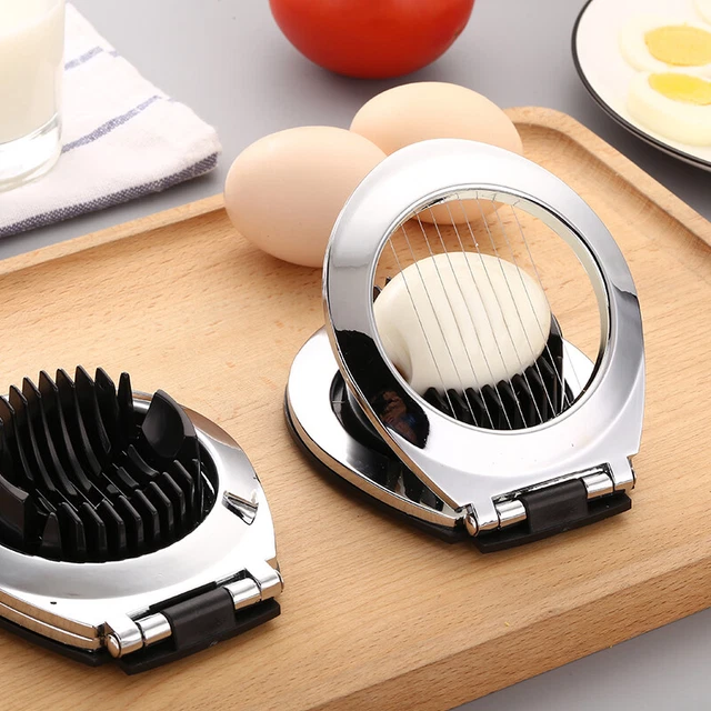 2 IN 1 Stainless Steel Egg Slicer Eggs Cutting Slices and Wedges Egg ...