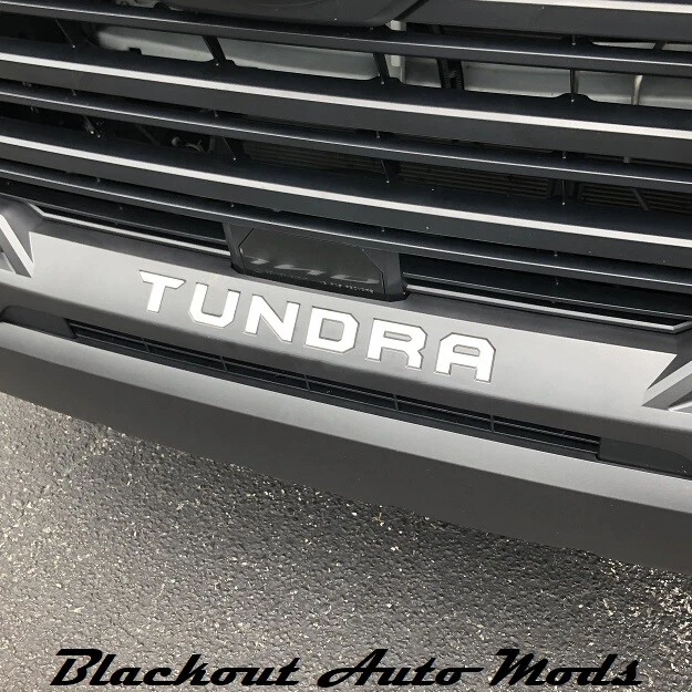 WHITE GRILL LETTERS Front Bumper for 2022-2025 Toyota Tundra Plastic ...