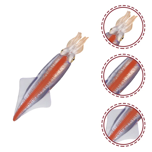 PLASTIC SQUID MODEL Child Underwater Creatures Figurines Realistic Fish ...