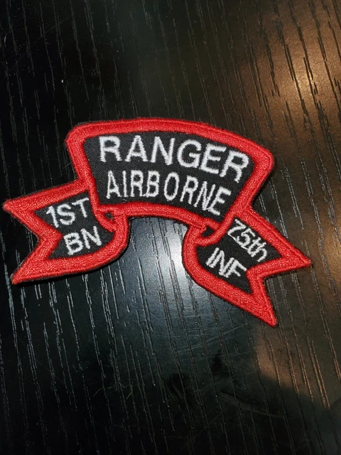 1960S 70S US Army 1st Bn 75th Battalion Ranger Airborne Scroll Patch L ...