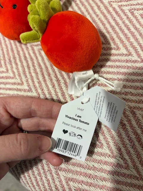 JELLYCAT VIVACIOUS TOMATO - Tomato On Vine Vegetable Soft Toy New Tags ...