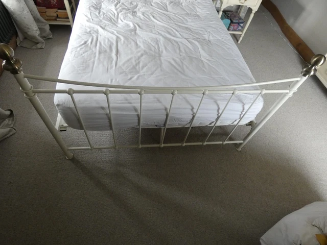 NEXT METAL DOUBLE Bed Frame - Cream £25.00 - PicClick UK
