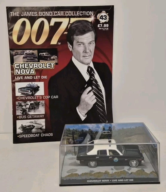JAMES BOND 007 Car Collection Chevrolet Nova W/Magazine #43 Live & Let ...