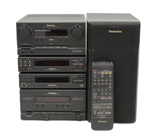 TECHNICS SC-CH7 HIFI System - Amplifier Tuner CD Cassette & Speaker ...