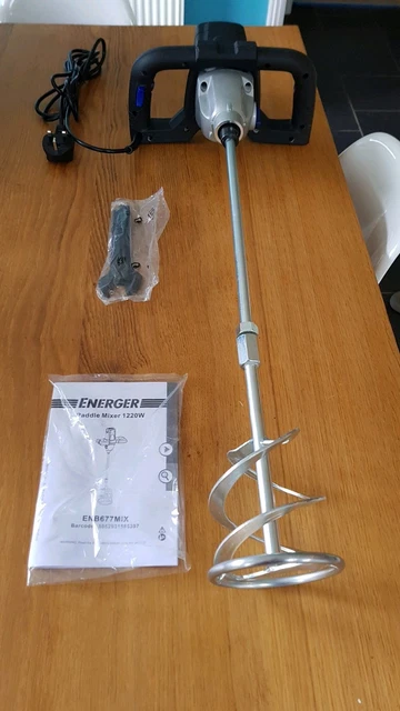 ENERGER ENB677MIX 1220W Paddle Mixer 230-240V (Plaster Mixer / Power ...