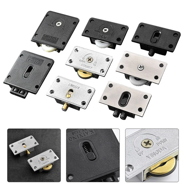 WARDROBE ROLLS ROLL Sliding Door Wheel Wide Spread 1 Piece Stainless ...