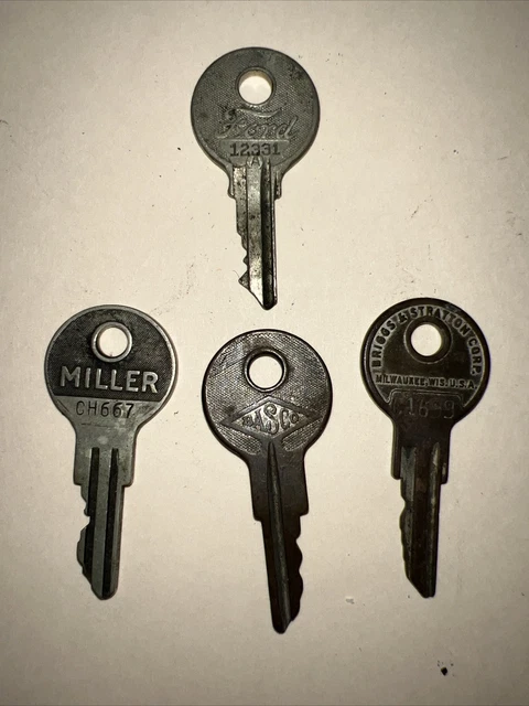VINTAGE OLD FORD Script Model A Basco Briggs Stratton Key Car Truck ...