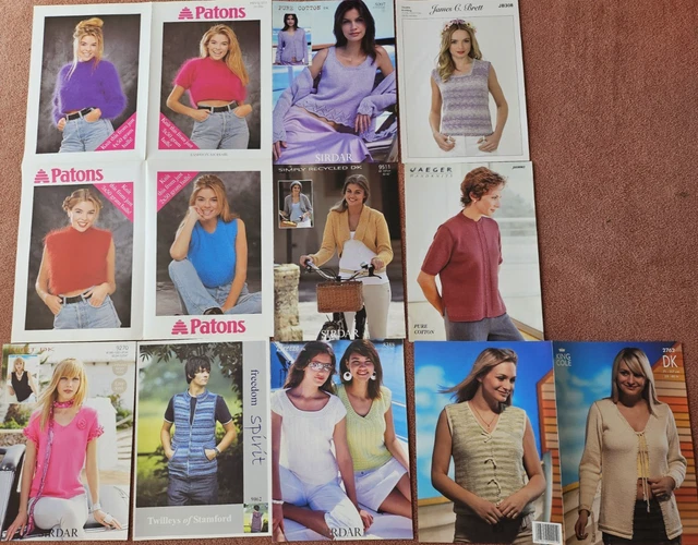 8 LADIES, 1 Mens Summer Knitting Patterns -17 Designs In All Most Not ...