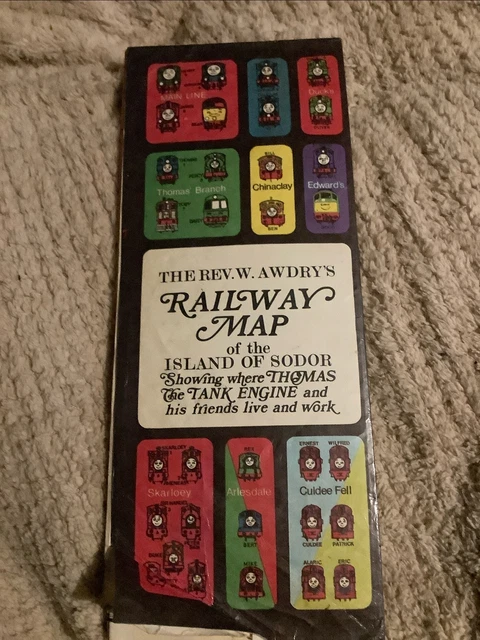 THE REV W Awdry’s Railway Map Of The Island Of Sodor Vintage Thomas ...