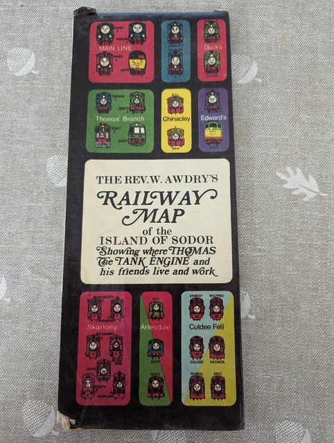 THOMAS THE TANK Engine Island Of Sodor Map Rev W Awdry Rare 1971 £4.00 ...