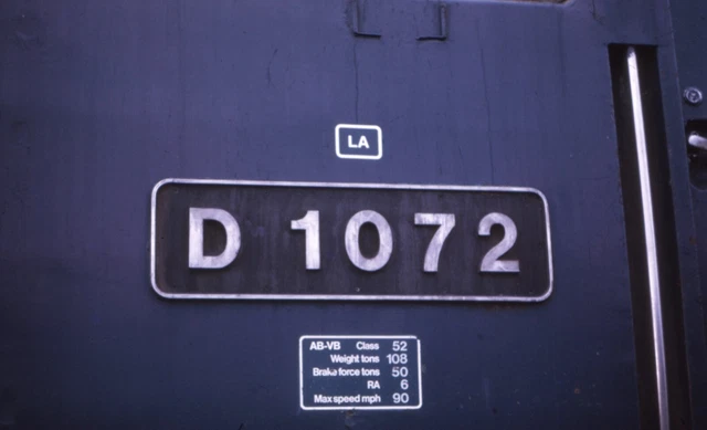 ORIGINAL 35MM SLIDE British Railway - Class 52 D1072 Western Glory ...