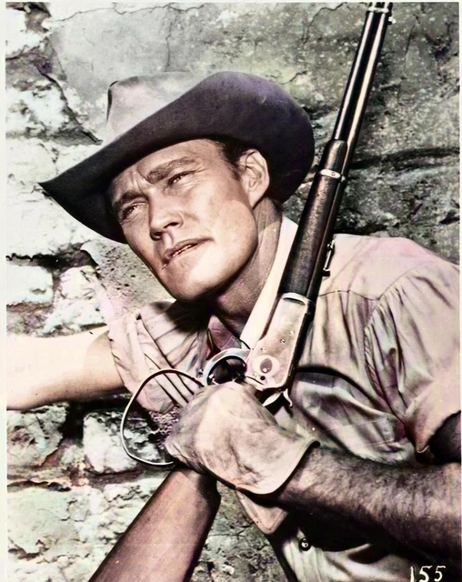 RARE COLOR STILL Chuck Connors The Rifleman Closeup EUR 16,58 - PicClick FR