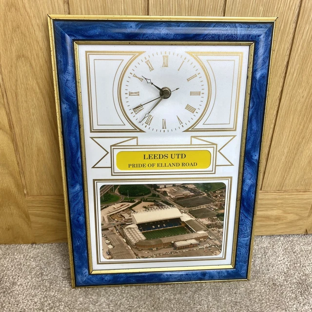 LEEDS UNITED FC Elland Road Clock Framed Wall Art Picture Photo Gift ...