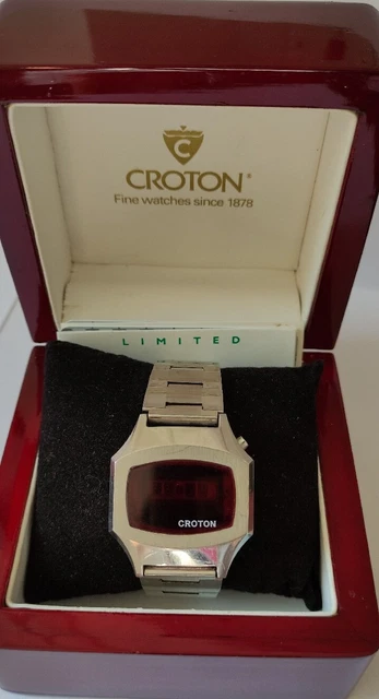 VERY RARE VINTAGE Croton LED Watch Full Set 1970's EUR 173,10 - PicClick IT