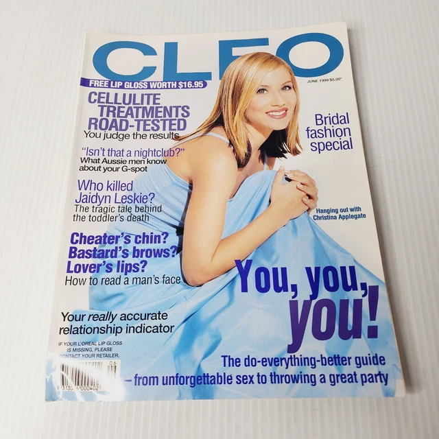 CLEO MAGAZINE AUSTRALIA June 1999 Christina Applegate Vintage Women's ...