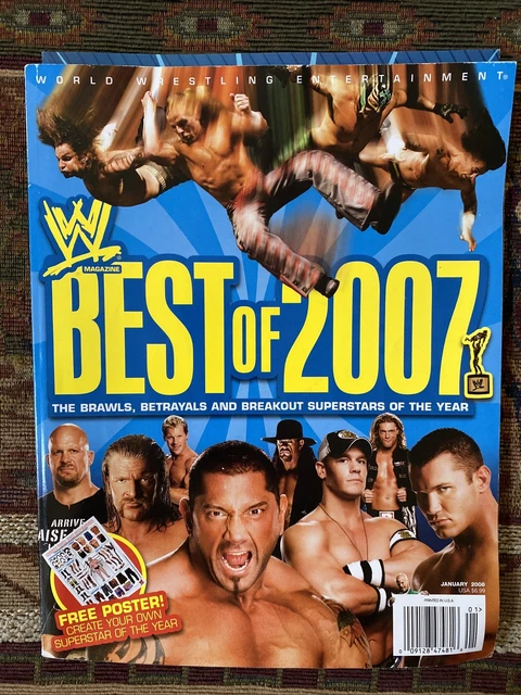 WWE MAGAZINE BEST of 2007 Batista John Cena Undertaker Steve Austin ...