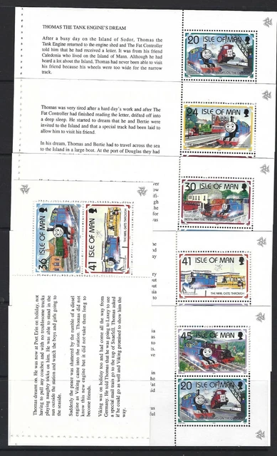 ISOLA DI MAN 1995 Thomas The Tank Engine, Set 6 Libretto Fogli Intatto ...