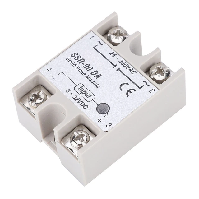 SSR-90DA 90A SOLID State Relay Module SSR DC AC Input 3-32V DC ...
