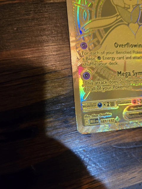 POKEMON TCG MEGA Evolution - Mega Gardevoir ex 187/132 - Gold Hyper ...