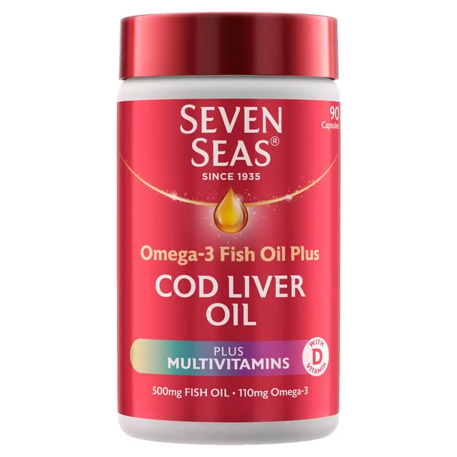 SEVEN SEAS OMEGA-3 Fish Oil Plus Cod Liver Oil - 90 Capsules £11.10 ...