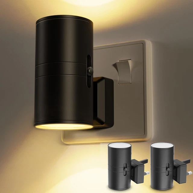 LOHAS-LED DIMMABLE NIGHT Light Plug in Wall, Warm White 3000K, 2 Pack ...