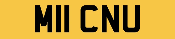 MICK MICHAEL NUMBER Plate Private Registration M11 Cnu Personal ...