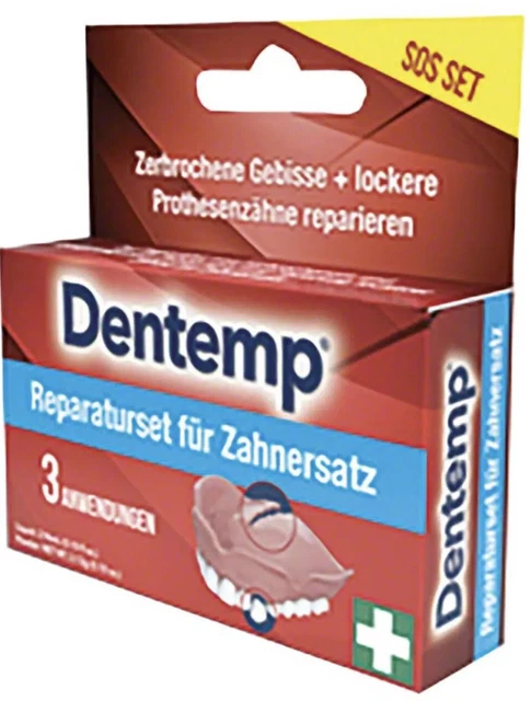 ZAHN PROTHESE ABGEBROCHEN Zahnersatz Reparatur Kleber Geld sparen ...