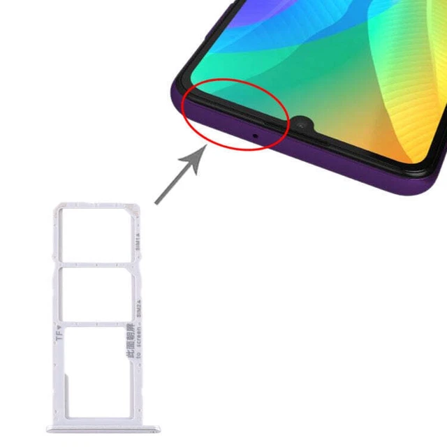 DOUBLE TIROIR CARTE SIM + Tiroir Carte Micro SD Huawei Y6p Argent EUR 9 ...