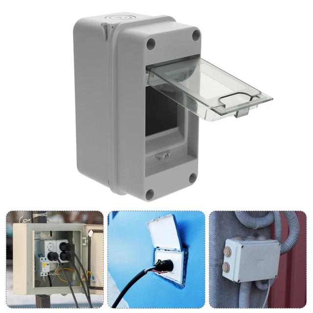 OUTDOOR ELECTRICAL JUNCTION Box Enclosure with Din Breaker Weather £14. ...