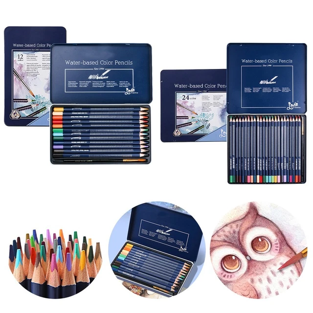 ENSEMBLE DE CRAYONS ?? croquis solubles dans l'eau de haute qualit?? 24 ...