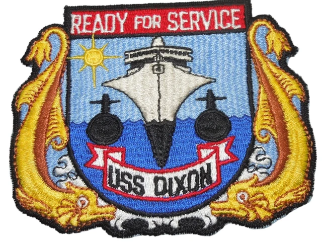 ORIGINAL VIETNAM WAR US Navy Submarine Tender Patch AS-37 USS Dixon J25 ...