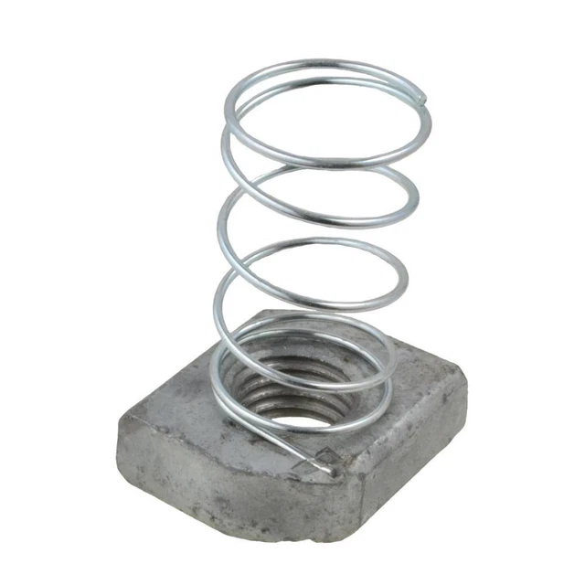 QTY 30 LONG Spring Strut Nut M16 x 2.00p Metric Coarse Galvanised ...