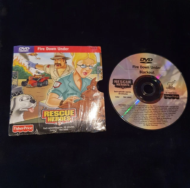 FISHER PRICE - Rescue Heroes Fire Down Under & Blackout - Rare DVD ...