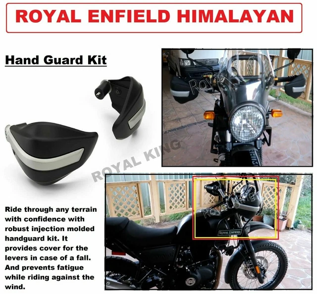 ROYAL ENFIELD BLACK Adventure "Handguard" For Himalayan/Scram 411cc ...