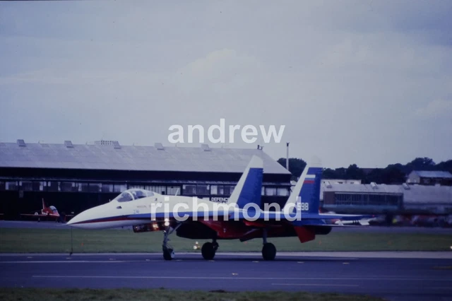 SUKHOI SU-27 598 Russia Air Force July 1994 Original 35mm Aviation ...