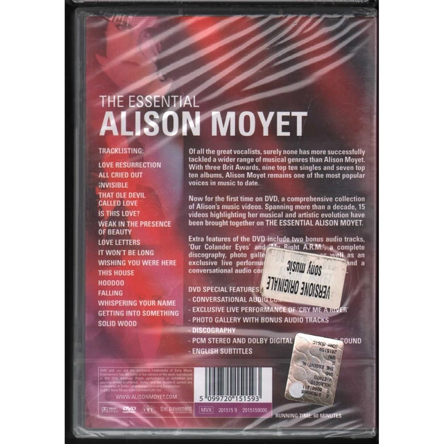 ALISON MOYET DVD The Essential Alison Moyet SMV Enterprises – 2015159 ...