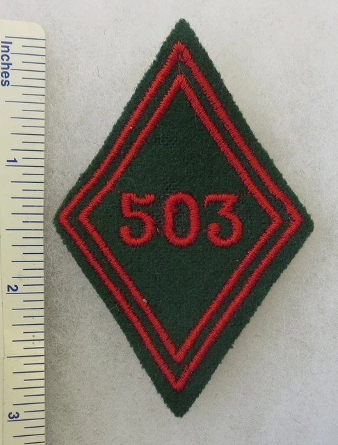 ORIGINAL VINTAGE FRENCH ARMY 503rd REGIMENT DU TRAIN SLEEVE DIAMOND ...