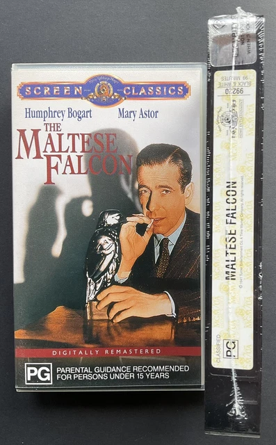 THE MALTESE FALCON - VHS, Humphrey Bogart, MGM, 1941/1998, Sealed $10. ...