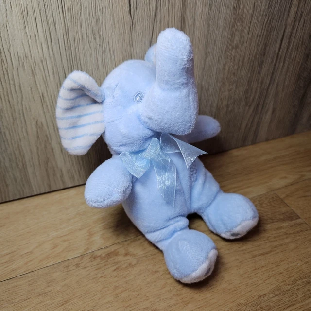 CARD FACTORY CUDDLES Collection Blue Elephant Baby Soft Toy Plush ...