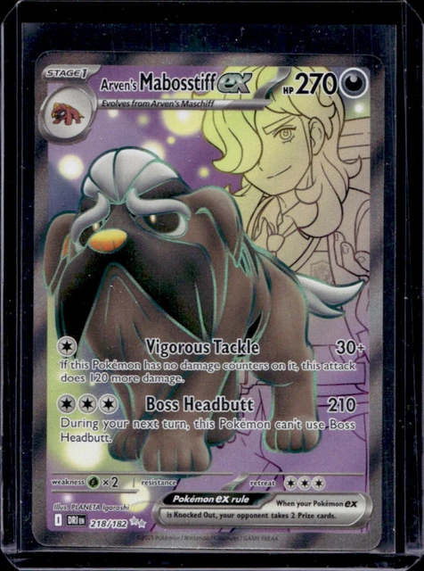 2025 POKEMON SV Destined Rivals Arven's Mabosstiff ex #218/182 £0.74 ...