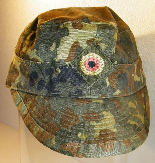 1998 GERMAN ARMY Bundeswehr Field Service Cap Size 58 Flecktarn Camo ...