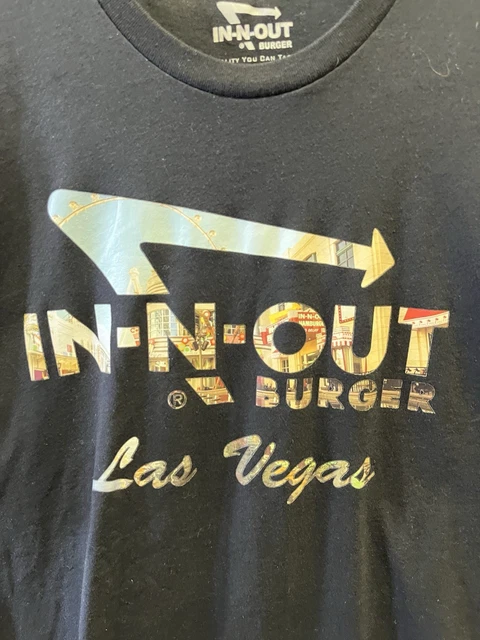 IN N OUT Burger Las Vegas Classic Food Shirt Adult Large Black Mens USA ...