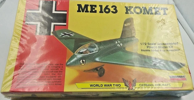 VINTAGE LINDBERG 1/72 Me 163 Komet 70853 German Rocket Fighter SEALED ...