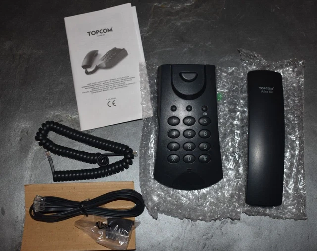 TOPCOM AXISS 50 Gray Kompakt-Telefon Türsprechanlage Haus Klingel Farbe ...